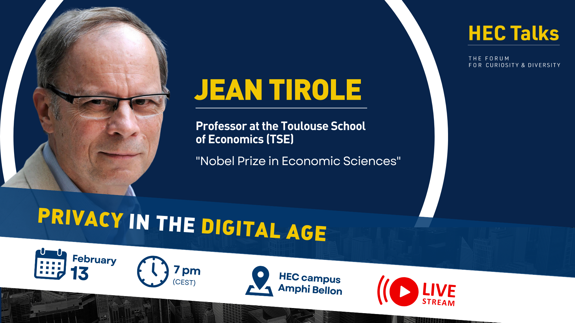 Nobel Laureate Jean Tirole at HEC Paris Tonight for an HEC Talks ...